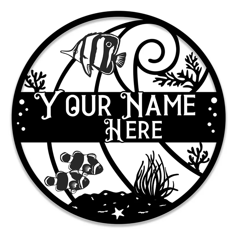 Aquatic Dreams Saltwater Custom Metal Wall Art - Aquatic Metal Sign ...